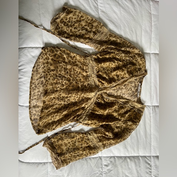 Periscope | Tops | Periscope Cheetah Lace Top | Poshmark
